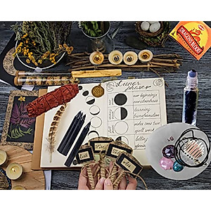 Wiccan Supplies and Tools 11 pc Altar Protection Kit for Wicca Spells, Rituals, Witchy Gifts Witchcraft Decor, Pagan Supplies, Wiccan Starter Kit - Ceremonial Magick Wiccan Gifts (Selenite Bowl Set)