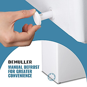 DEMULLER Chest Freezer Small Deep Freeezer with 2 Removable Baskets, Compact Freezer with Digital Control Panel accurate to 1 ℉, Mini Freezer for Homes Garages Basements White