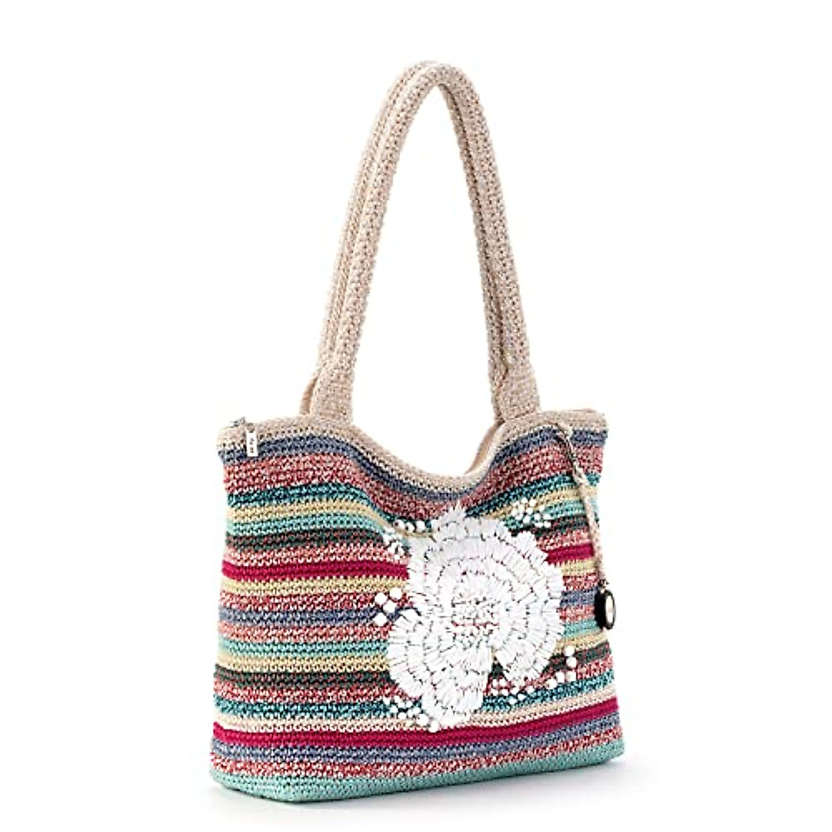 The Sak womens Classics Hand-crochet Carry-all Crafted Classics Hand Crochet Carry All, Eden Floral Embroidery, One Size US
