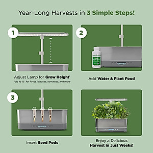 AeroGarden Harvest Elite Slim Indoor Garden Hydroponic System with LED Grow Light and Herb Kit, Holds up to 6 Pods, White