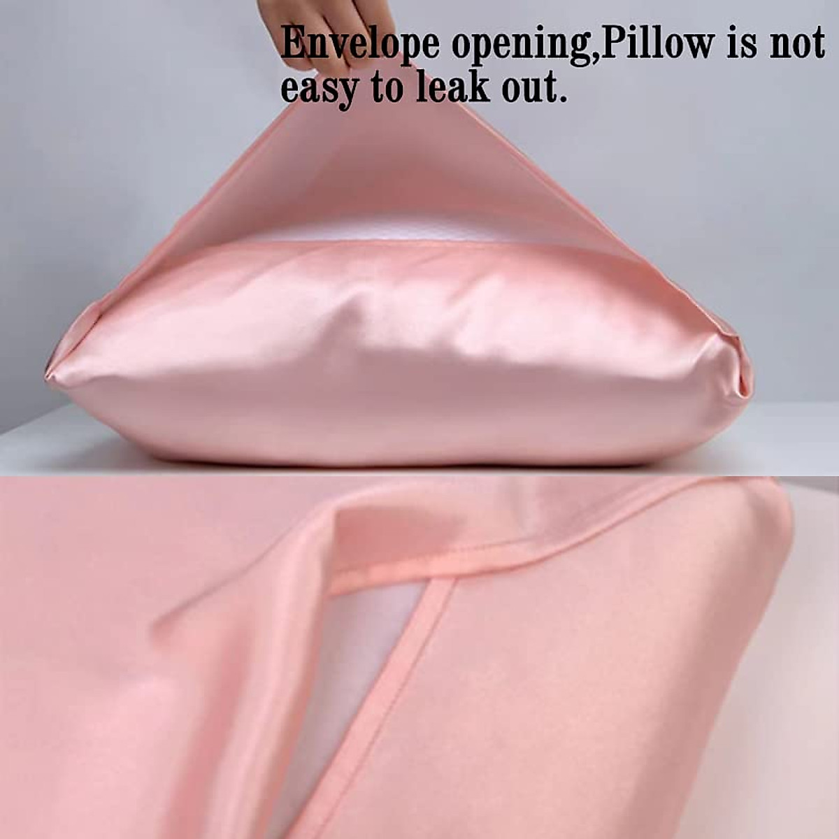 HeavySleepers Pillowcases Queen Size Set of 2,Silk Pillowcase for Hair and Skin,Pillowcase 2 Pack 20x30 inches, Slip Satin Pillowcase with Envelope Closure