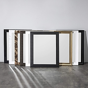 Home Basic DM47051 12" x 16" Wall Mirror, Black