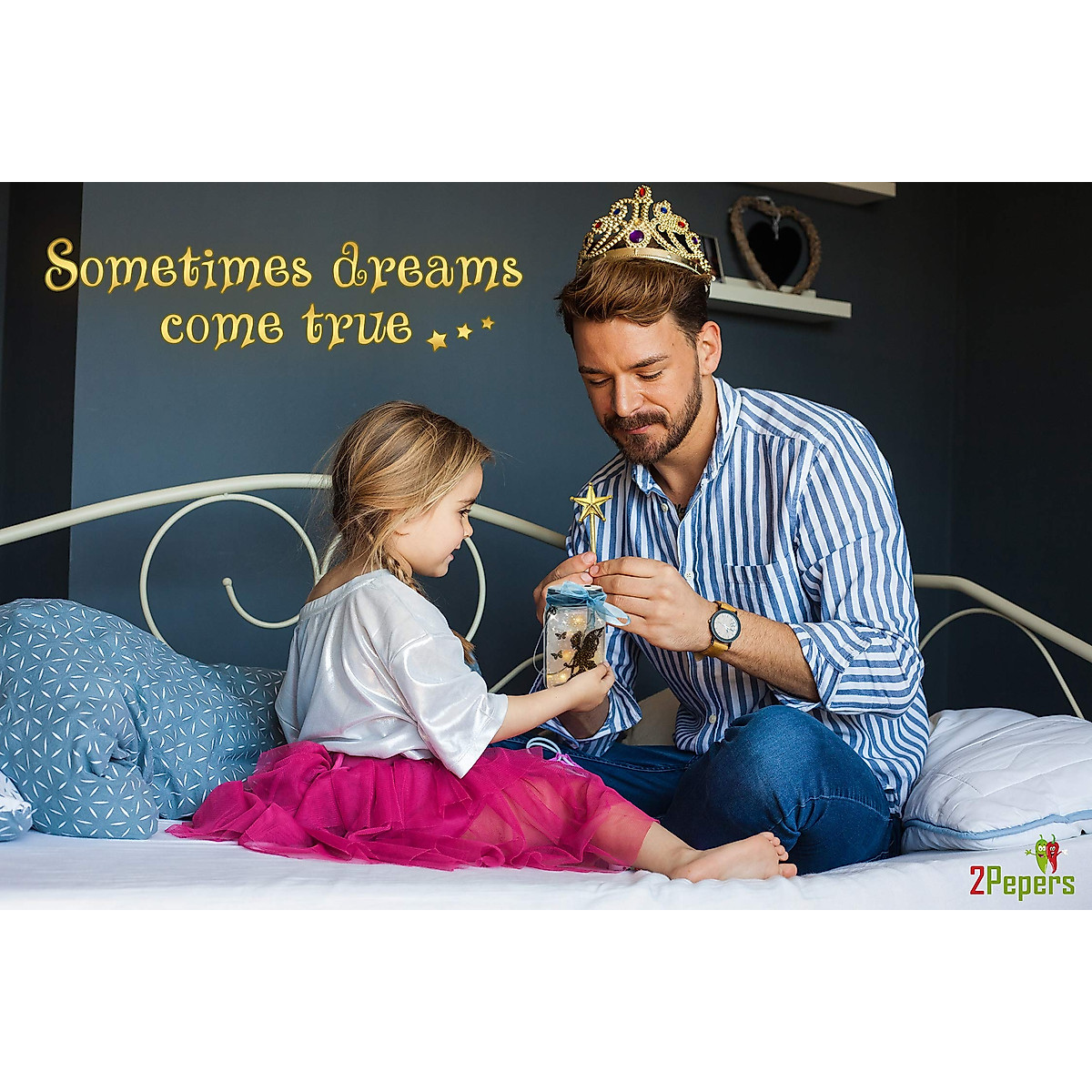 2Pepers DIY Fairy and Unicorn Nightlight Craft Kit (2 Pack), Fairy Lantern Jars Arts and Crafts for Girls, Make Your Own Unicorn Lamp Decor Craft Project, Fairy and Unicorn Gifts for Kids.