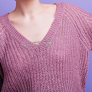 Hanycon 30 Pcs Extra Large Safety Pins, 3" Heavy Duty Steel Metal Lock Pin Fasteners for Blankets, Skirts, Crafts, Kilts (Silver)