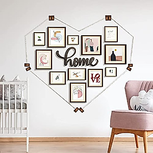 Emfogo Picture Frames Collage Wall Decor Photo Collage Picture frames 4x6 for Wall Hanging with 30 Clips Multi Photo Display for Dorm Room Decor