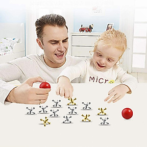 Neo LOONS 3 Sets Retro Metal Jacks and Ball Game Kit - 3 Pcs Red Rubber Balls & 30 Pcs Gold and Silver Metal Jacks, Classic Game of Jacks for Party Favor, Game Prizes, Kids and Adult