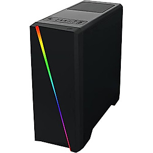 Ssrotho Gaming PC Windows 10 Professional Desktop Tower Computer, Intel Quad-Core i5 3.2Ghz, 16GB RAM, 1TB SSD + 1TB HDD, WiFi Adapter, GeForce GT 1030 2GB GDDR5, RGB Lighting Case