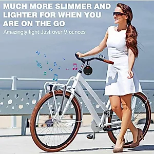 UrbanX Audience Series IPX7 Bluetooth Waterproof Speaker with Clip, Compact Speaker with Big Sound, Punchy Bass, Wireless for Samsung Galaxy Tab S8+ & Beach, Pool, Boat, Biking Black 1 Pack