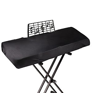 Explore Land Stretchy 88 Keys Piano Keyboard Dust Cover with Music Stand Opening for Digital Electronic Piano (88, Black)