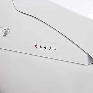 WOODBRIDGE B0960S Auto Flush, Auto Open & Auto Close, 1.28 GPF Single Flush Toilet with Intelligent Smart Bidet Seat and Wireless Remote Control, Chair Height