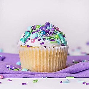 Sweets Indeed Sprinkles, Edible Sprinkle Mix, Perfect for Cake Decorations, Baking, Ice Cream, Cookies, Cupcake Topper, 6.5 ounces (Mermaid)