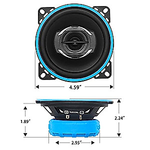 RECOIL RCX4 Echo Series 4-Inch Car Audio Coaxial Speaker System