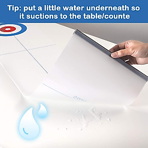 Yobbi Tabletop Curling Game for Kids, Adults & Family. Fun Indoor Sports Game for Everyone. Come with 8+2 Tabletop Curling Stones. Easy to Set Up, Play&Portable. Red & Blue Stones