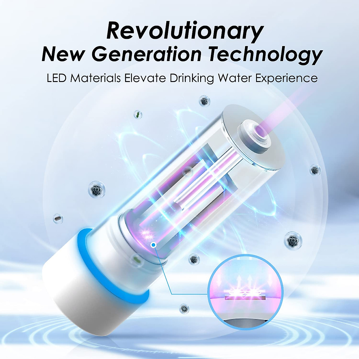 Waterdrop 15UA Under Sink Water Filter System and Waterdrop LED UV͎ Ultrąviolët Water Filter