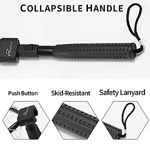 GOODCAT Fly Fishing Net, Bass Trout Landing Net, Folding Fishing Nets Fresh Water, Safe Fish Catching or Releasing, Fly Fishing net Magnetic Release (A:Square-Extend Length:24.6")