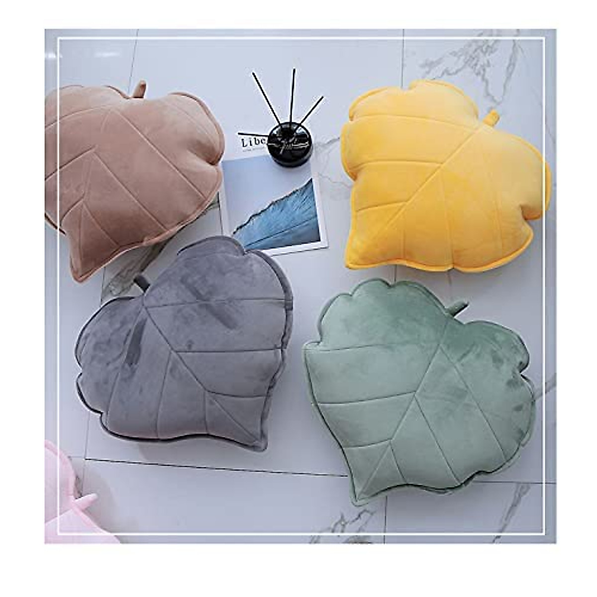 3D Leaves Household Sofa Pillow Decoration(Green)