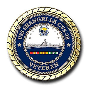 USS Shangri-La CVS-38 Vietnam Service Challenge Coin - Officially Licensed