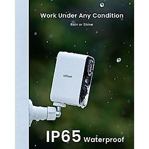 ieGeek Security Cameras Wireless Outdoor, 2K 3MP Battery Powered WiFi Security Camera with Spotlight & Siren Alarm, 2-Way Audio, Color Night Vision, AI Detection for Home Security, Works with Alexa