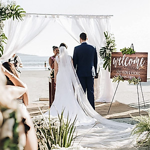 2 Pack Easel Stand for Display Wedding Sign & Poster - 63 Inches Tall Easels for Display - with Bag Collapsable Portable Poster Easle - Large Floor Adjustable Metal Easel Tripod Black