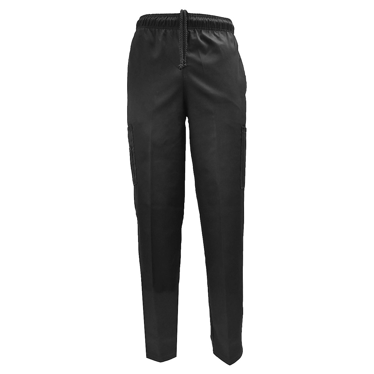 Natural Uniforms Classic 6 Pocket Black Chef Pants with Multi-Pack Quantities Available (3, Medium)