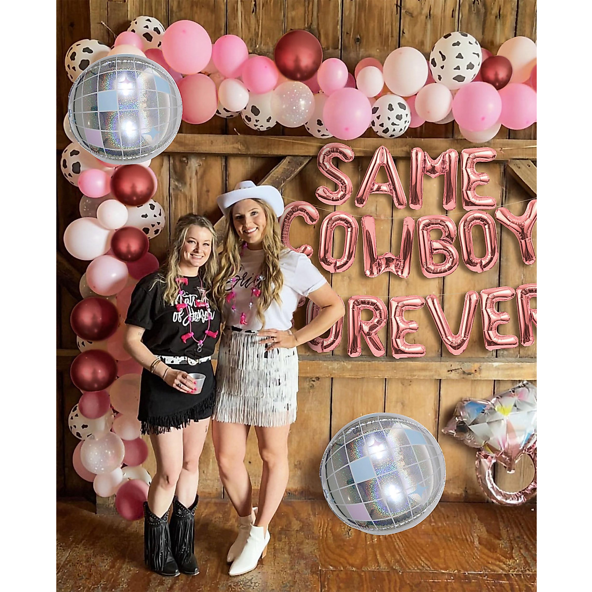 JeVenis Same Cowboy Forever Balloons Same Cowboy Forever Bachelorette Decoration Western Bachelorette Party Decorations Cowgirl Nashville Bridal Shower Supplies