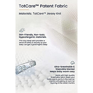 TotAha Light Baby Sleep Sack, Stretchy Sleepsack, Silky Comfort, Buttery Soft, Swaddle Transition Sleeping Bag, 2-Way Safe Zippers, Wearable Blanket Baby Sleep Bag for 0-3-6-12-18-24 Months 0.5 TOG