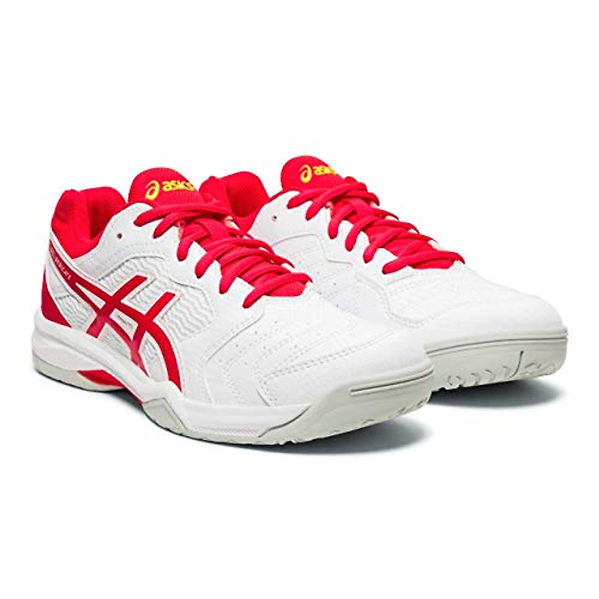 ASICS Gel-Dedicate 6 Women's Tennis Shoes, White/Laser Pink, 6 M US