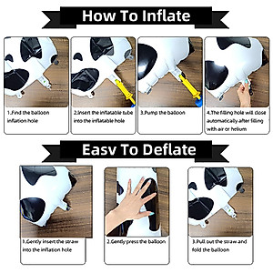 YFHVJTKO 40 Inch Cow Number 11 Foil Balloons 11 Celebration Decorations for Happy 11th Birthday Party Wedding Bridal Shower Engagement Photo Shoot Anniversary Decoration, Number 11 Black White Balloon