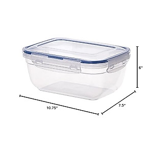Large Plastic Food Storage Container with airtight Lid for Pantry, Fridge- 20 Cup, 160 Oz- BPA Free, Leakproof Sealed Container- Microwave, Dishwasher and Freezer Safe (5 Quart)