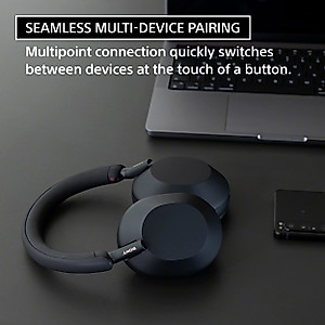 Sony WH-1000XM5 Wireless Industry Leading Headphones with Auto Noise Canceling Optimizer, Crystal Clear Hands-Free Calling, and Alexa Voice Control, Black