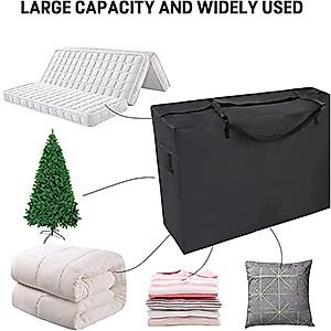 Andacar Folding Mattress Storage Bag, 40inch Sturdy Carrying Bag for 4 inch Twin Trifold Matress Durable Cushion Storage Bag - 40x28x18inch