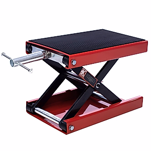 Apextreme 1100 LB Motorcycle Lift Scissor Jack Wide Deck Hoist Stand Maintenance Bikes ATVs Garage Repair Stands Lift Jack