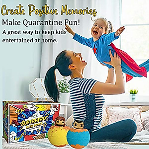 Bath Bombs for Kids with Toys Inside - Organic Bubble Bath Fizzies with Superhero Toy Surprises - Gentle and Kids Friendly Organic Bubble Bath Fizzy, Birthday, Easter Basket Gift for Girls and Boys