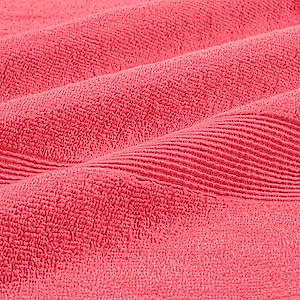 Belizzi Home 8 Piece Towel Set 100% Ring Spun Cotton, 2 Bath Towels 27x54, 2 Hand Towels 16x28 and 4 Washcloths 13x13 - Ultra Soft Highly Absorbent Machine Washable Hotel Spa Quality - Coral Orange