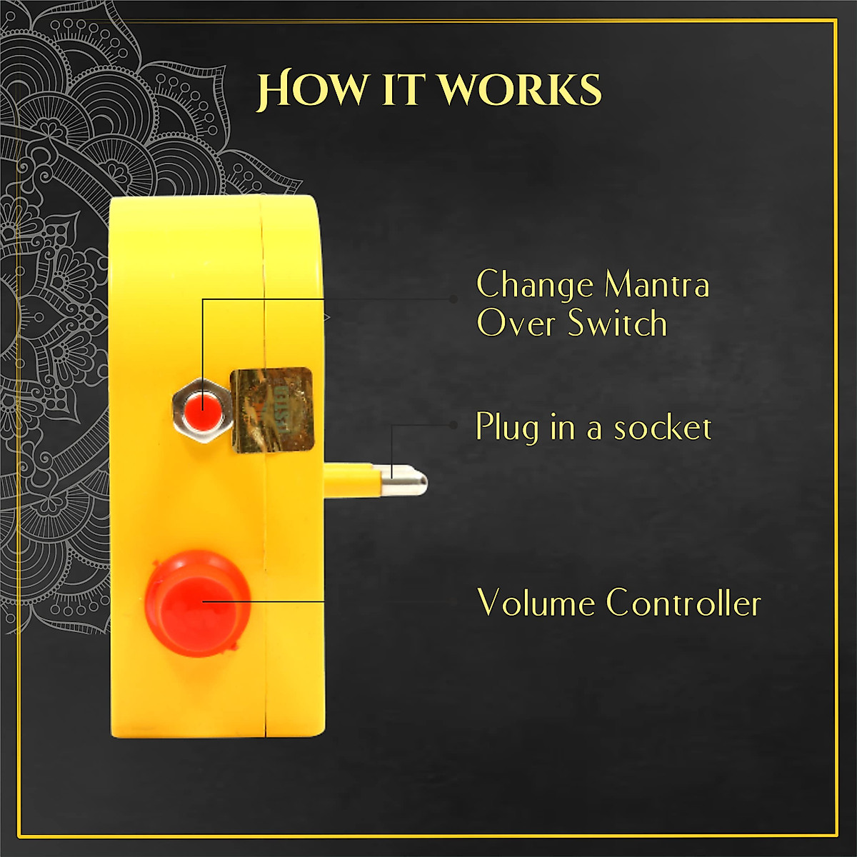 BISMAADH Electric Tamil Continuous Chanting Mantra Pooja Box 17 in 1 Spiritual Devotional Bell Just Plug & Play