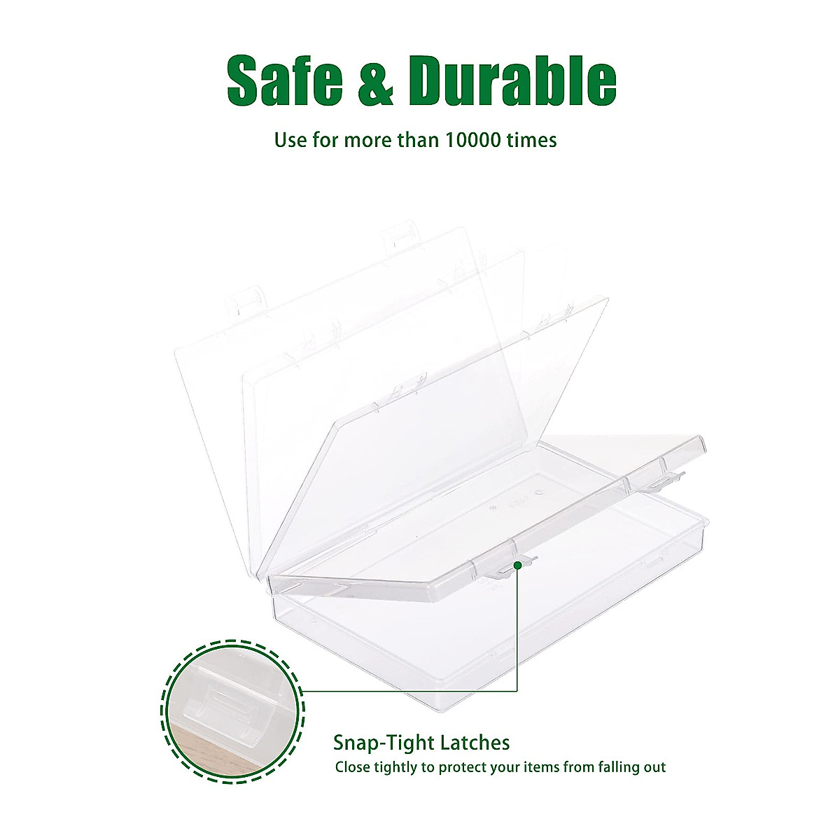 iBune Large Lock Box, Lockable Storage Box Medicine Lock Box