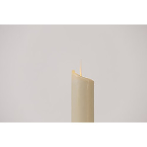 1 in. W x 8 in H Classic Wax Dip Taper 2 pc. Ivory No Scent