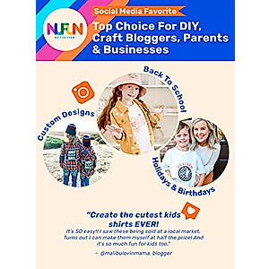 NuFun Activities Printable Iron-on Heat Transfer Paper for T Shirts, Dark Fabrics, 5 Sheets 8.5 x 11 inch, Long Lasting, Durable, Professional Quality, Easy DIY, Non-Toxic, Made In the USA