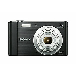 Sony Cyber-Shot W800 Compact Digital Camera (Black) with Lowepro Santiago 20 II Case and 32GB SD Card Bundle (3 Items)