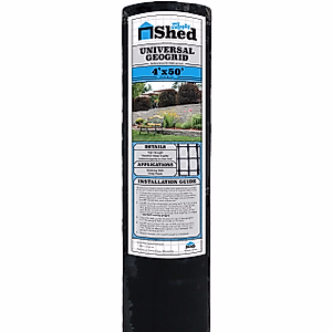 Bi-Directional Universal Retaining Wall Geogrid, Walls Up to 6 Feet Black