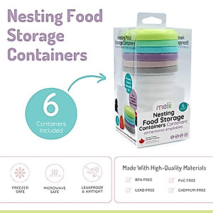 melii Nesting Food Storage Containers, 6 oz - Pack of 6