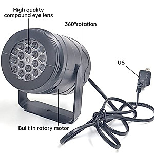 Christmas Projector Lights, with 16 LED Patterns Lights Snow Fall Effect Christmas Light Projector for Patio Garden Xmas Holiday Party Decoration