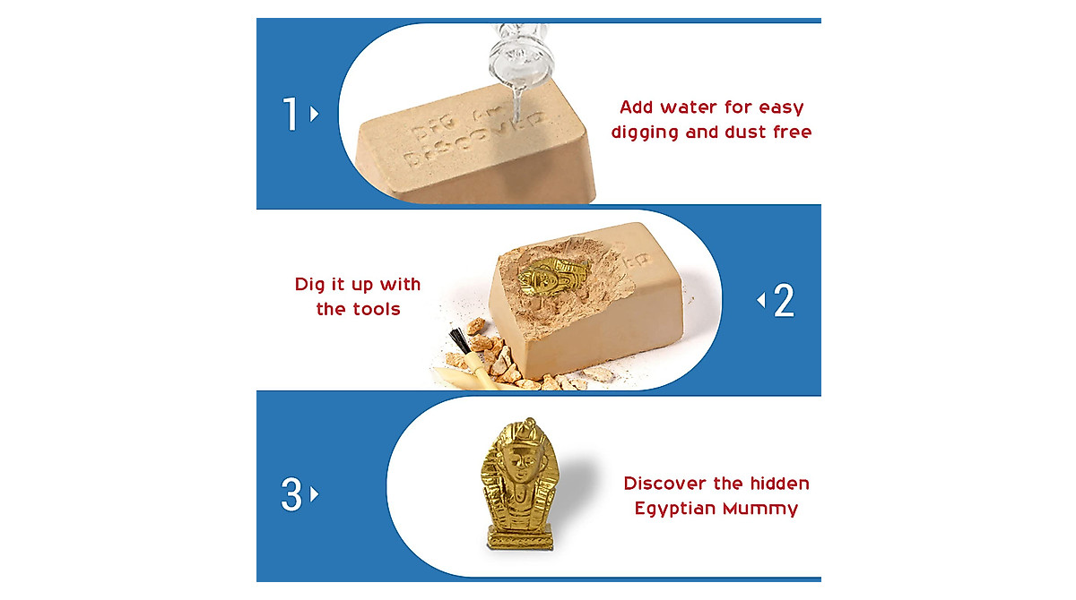 Exciting XX Excavation Dig Kit - Explore Egyptian Mummy Toys
