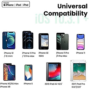 [Apple MFi Certified] iPhone Headphone Adapter, 2 Pack 2 in 1 Lightning to 3.5mm Aux Audio and Charge Jack Adapter Splitter Dongle for iPhone 14 13 12 11 Pro Max XS XR X 8 7 6 iPad, Support iOS 16