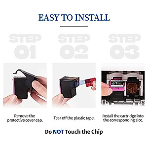 61XL XXL Ink Combo Pack Compatible with HP 61 Ink Cartridges for HP Envy 4500 4502 5530 5534 Deskjet 3050A 1000 1010 1512 3054 Officejet 1051 4630 4635 Printer (1 Black 1 Tri-Color)