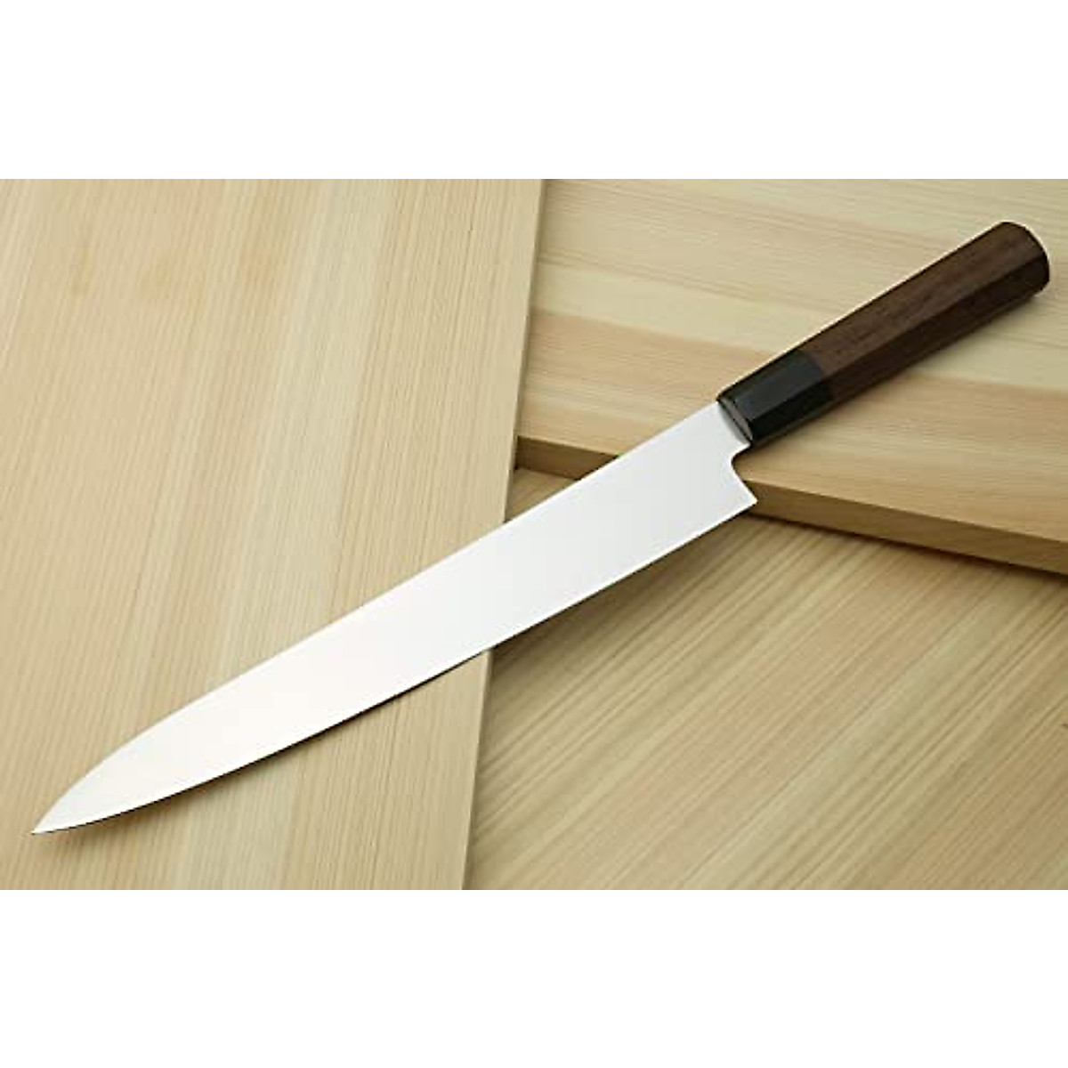 YOSHIHIRO Ice Hardened High Carbon Stainless Steel Wa Sujihiki (Slicer) Japanese Sushi Sashimi Chef Knife 9.5"(240mm)