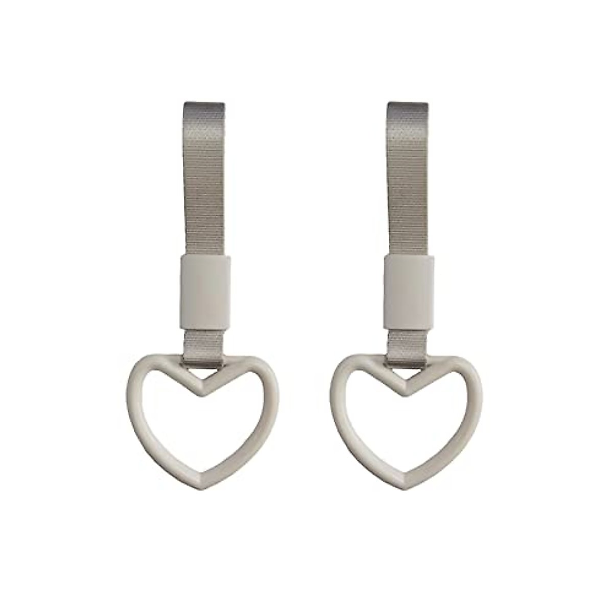 LDCREEE Subway Train Bus 2pcs Handle Hand Strap Car Bus Handle Strap Charm Drift (White-2Pcs)