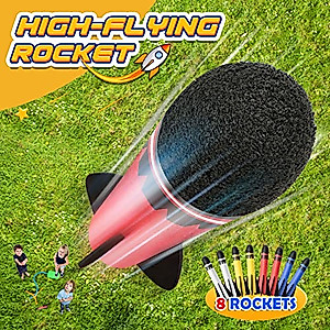 Delighkidz Foam Flying Toys Refills 8 Pack Replacement Foam Flying, Compatible with Popular Toys Flying Launchers for Kids Outdoor Toy Easter Birthday Gifts for Kids Boys (5/8”Hollow Interior)