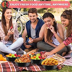 Meal Prep Container,30 Pack Food Prep Containers,28 oz Meal Prep Bowls with Lids,Reusable Food Containers with Lids,Round Plastic Lunch Containers,BPA-Free,Stackable,Microwave/Dishwasher/Freezer Safe