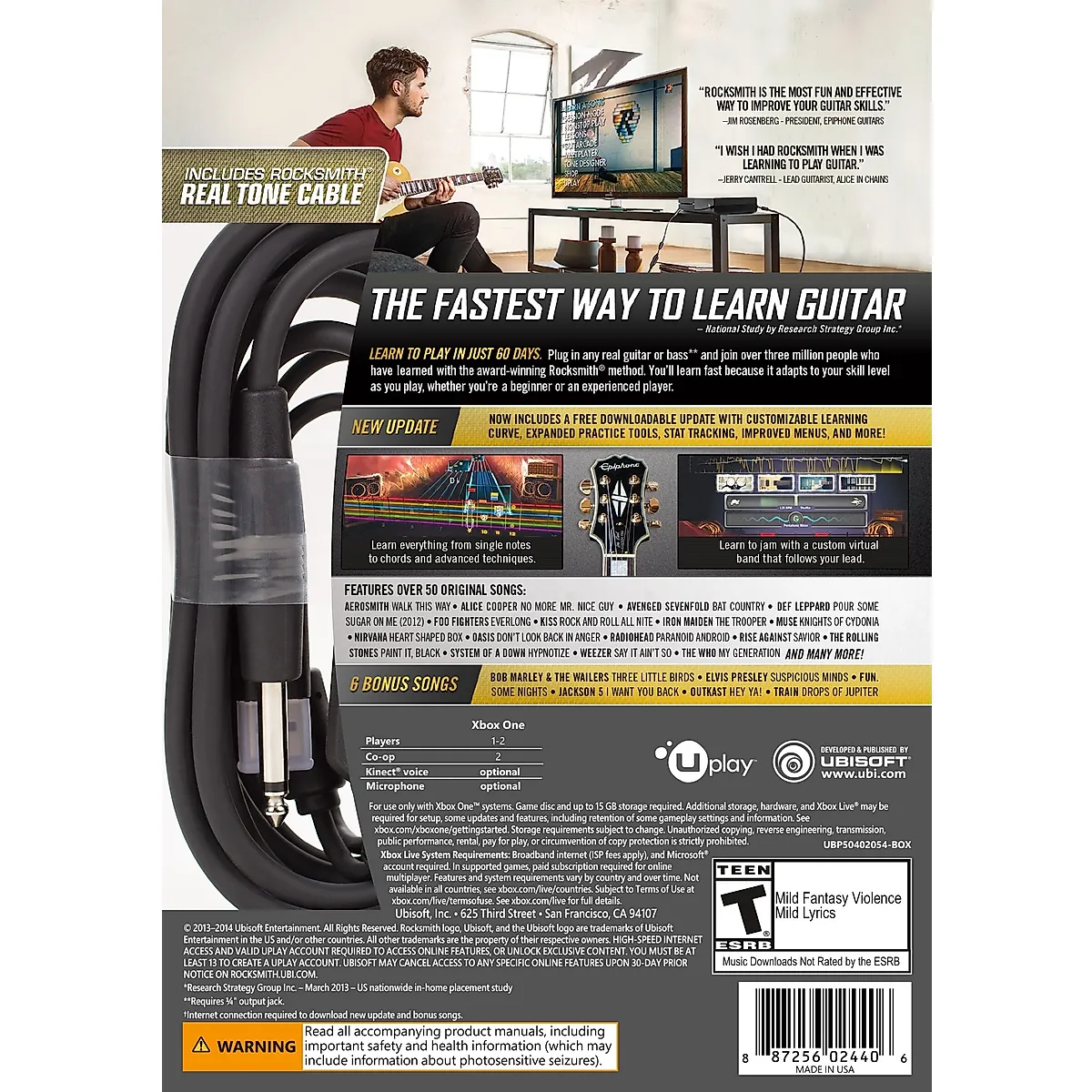 Rocksmith 2014 Edition Remastered - Xbox One Standard Edition